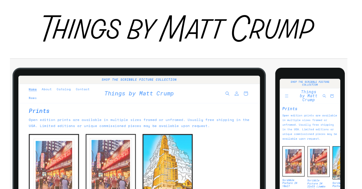Matt Crump Things Online Store – Things by Matt Crump